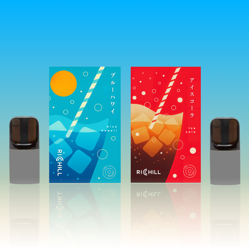 【冷んやりドリンクセット】アイスコーラ×ブルーハワイ CBG10% POD（期間限定） – RICHILL